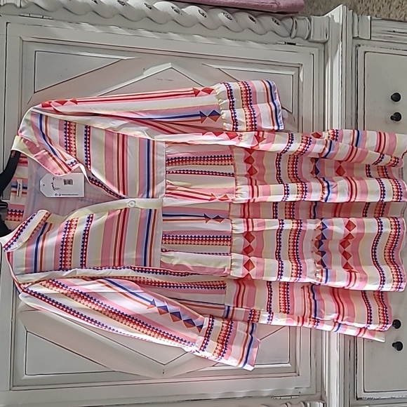 Sunday Up | Dresses | Super Cute Pinks Yellows Dress Aztec Vibes | Poshmark